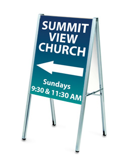 SermonView - Aluminum Sandwich Sign Frame (HARDWARE ONLY)